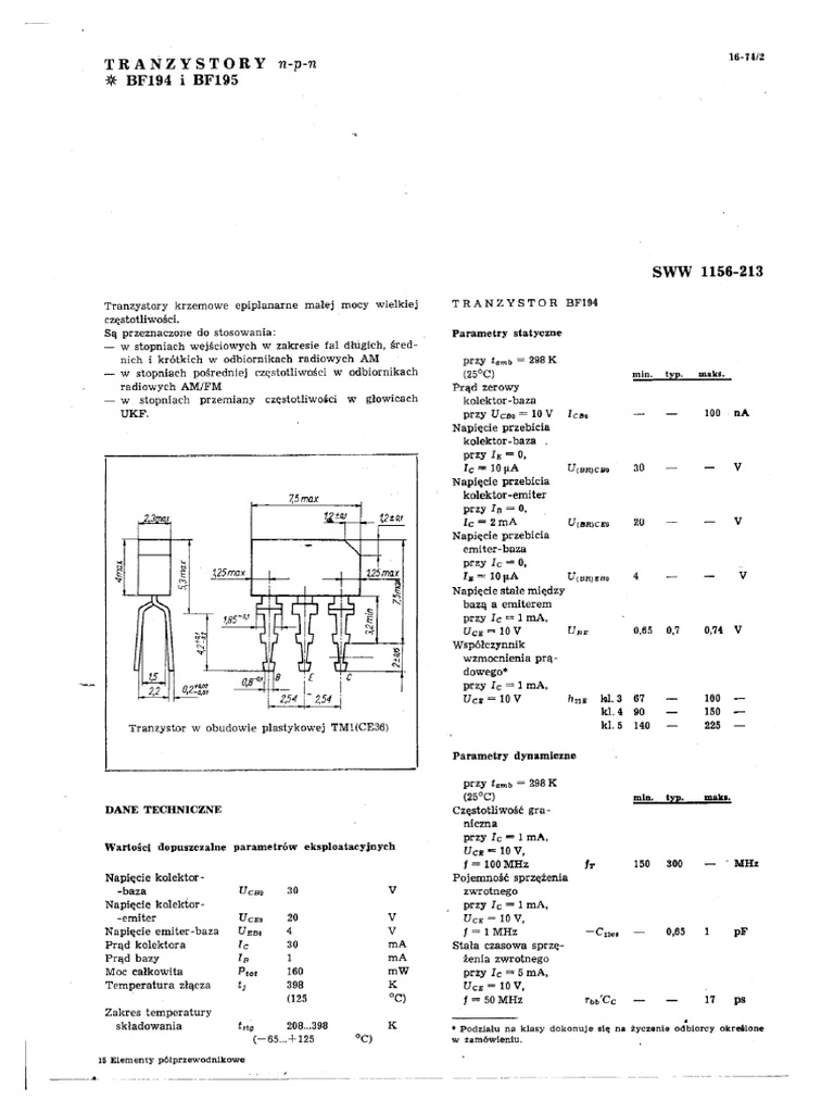 BF194 Transistor | PDF