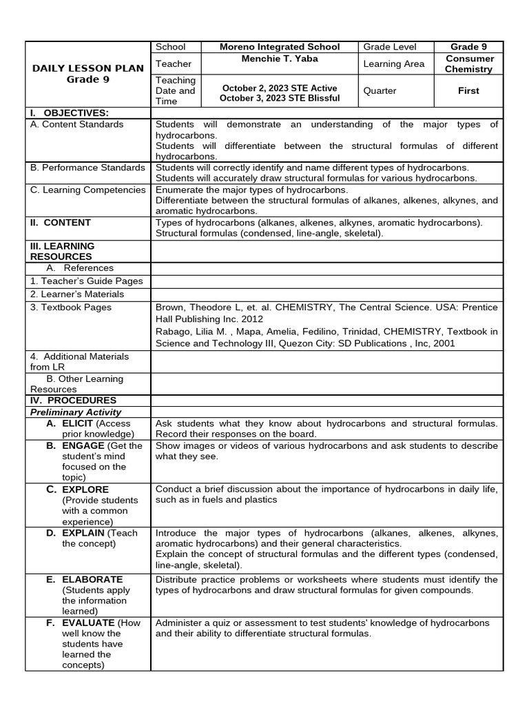 DLP Con Chem Q1 Week 3 D 1-2 Types of Isomerism | PDF | Hydrocarbons ...