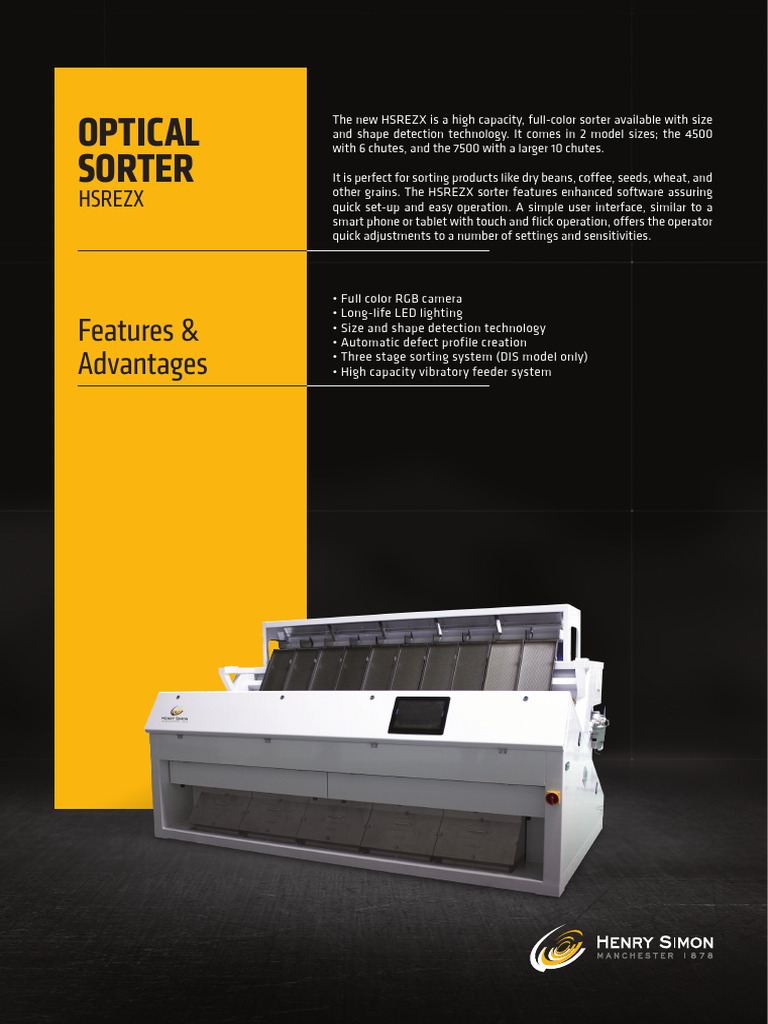 HS TecSheet OpticalSorter | PDF