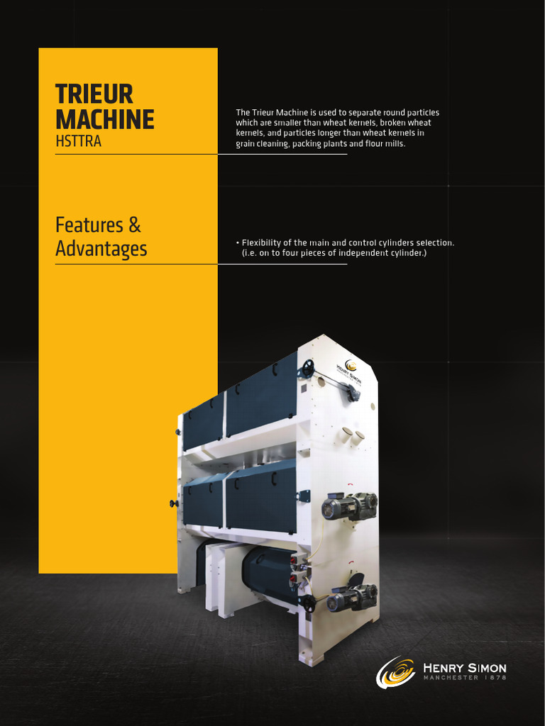 Trieur Machine Specifications & Features | PDF | Staple Foods | Cereals