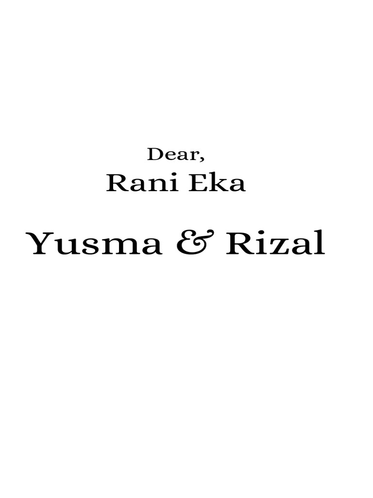 Yusma & Rizal PDF | PDF