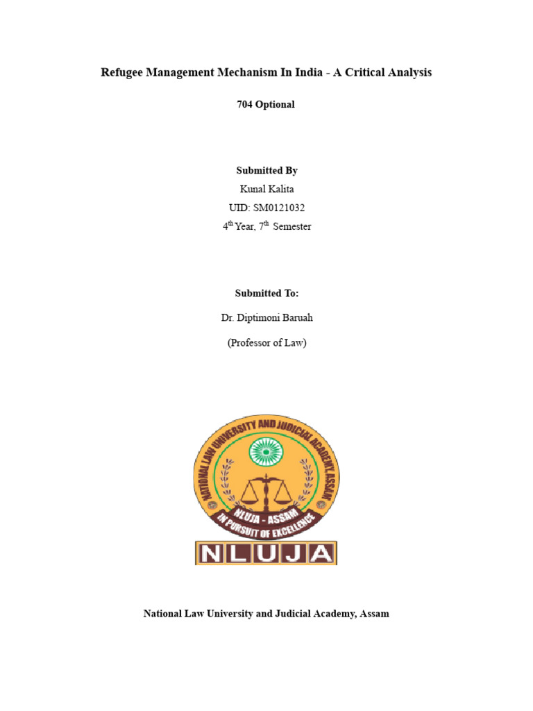 704 - Optional Paper 2 | PDF | Refugee | Internally Displaced Person