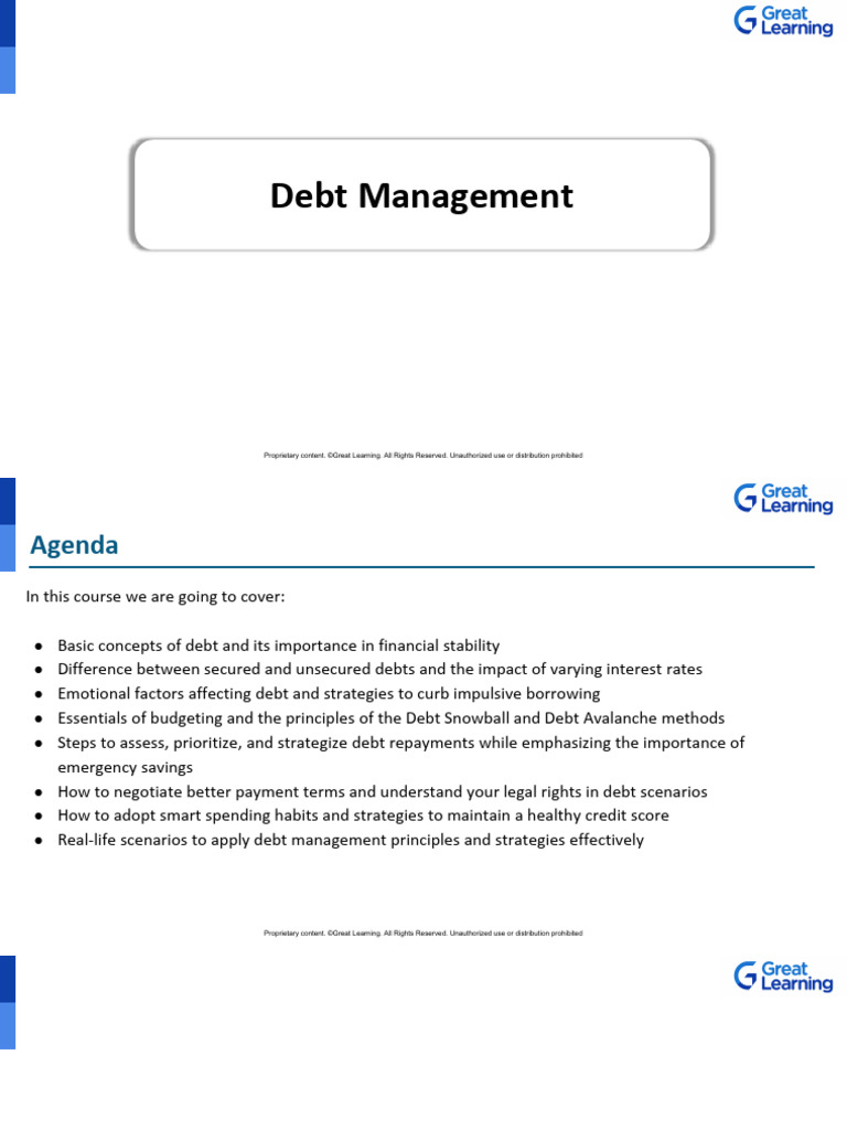 Debt+Management | PDF | Debt | Interest