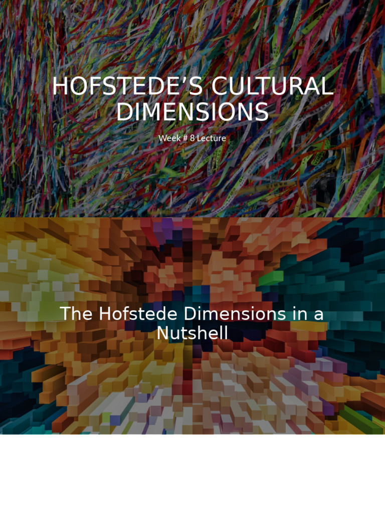 Hofstedes Cultural Dimensions | PDF | Liberal Arts Education | Social ...