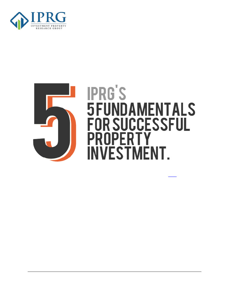 IPRG-5-Fundamentals-For-Successful-Property-Investment | PDF | Business ...
