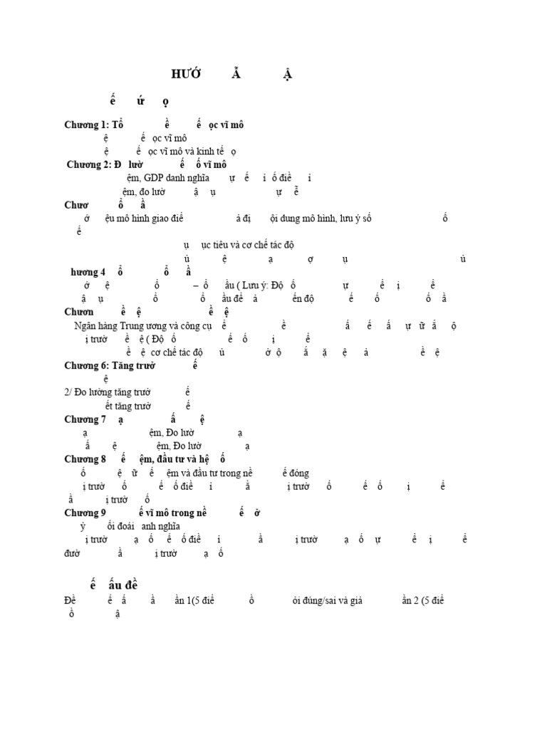 ĐỀ CƯƠNG ÔN TẬP KTVM | PDF