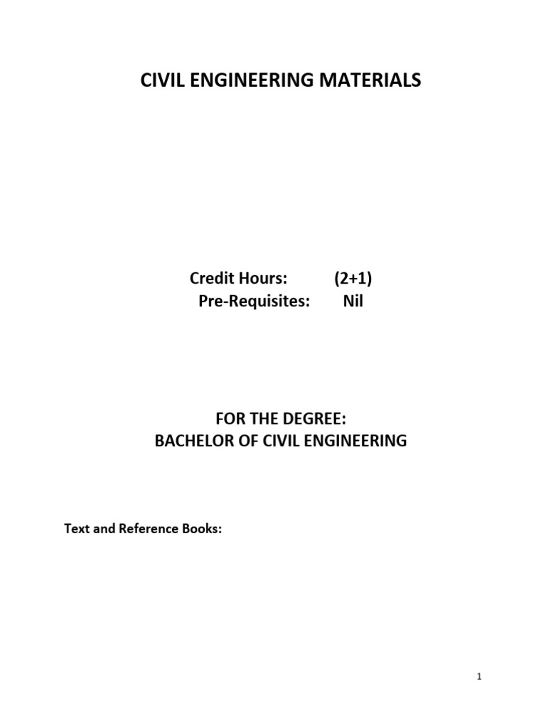 Chapter 1 - Principal Properties of Building Materials | PDF ...