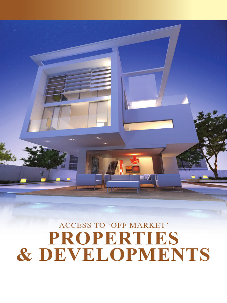 Off-Market Property Investment Access | PDF | Private Sector | Economies