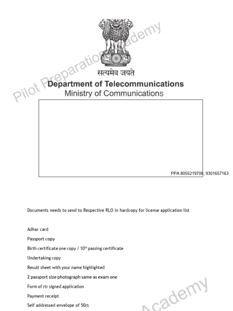 RTR (A) License Application Procedure | PDF
