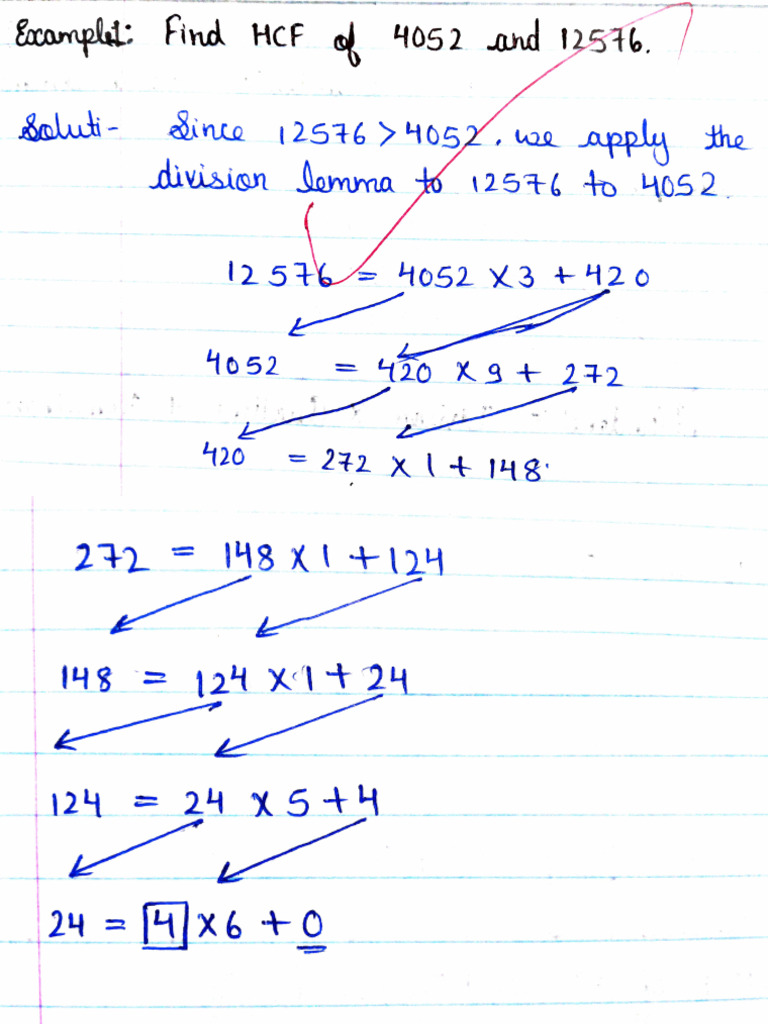 EXAMPLES Real Numbers Hand Written Notes | PDF