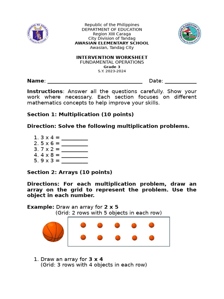 Intervention Test Questionnaires | PDF | Mathematics