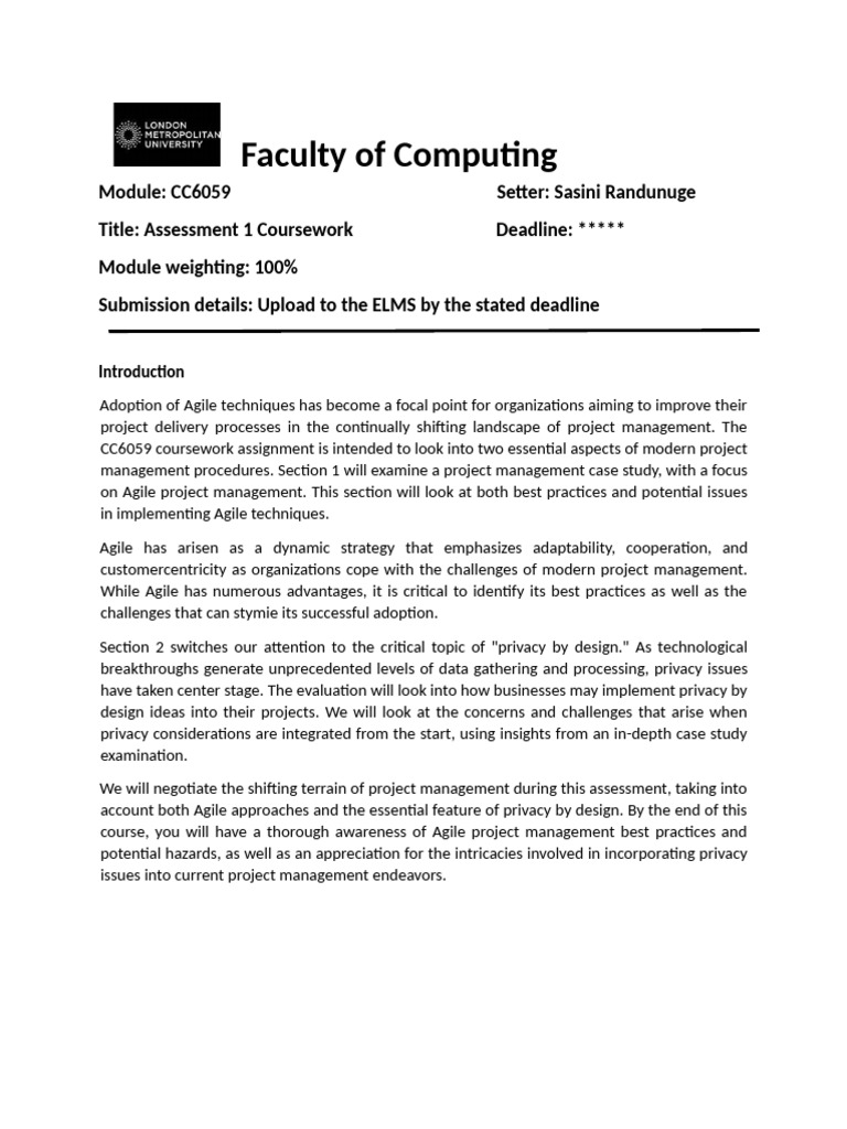 Coursework Assignment Lahiru Sehan | PDF | Agile Software Development | Scrum (Software Development)