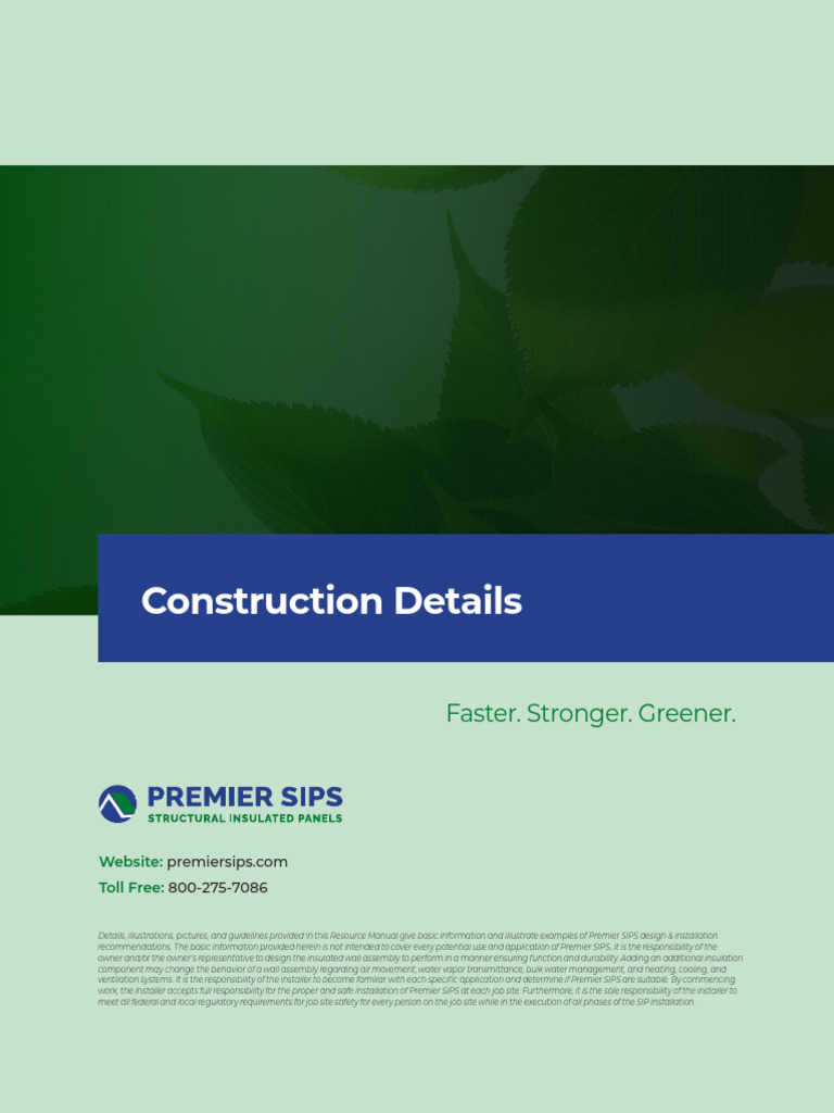 A - All Details PDF Bundle Premier SIPS | PDF | Framing (Construction) | Building Engineering