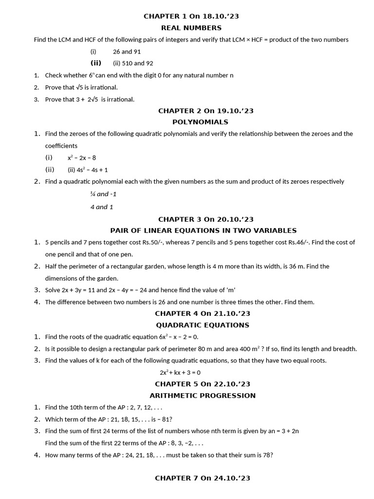Math Concepts: LCM, Polynomials, Geometry | PDF | Sphere | Polynomial