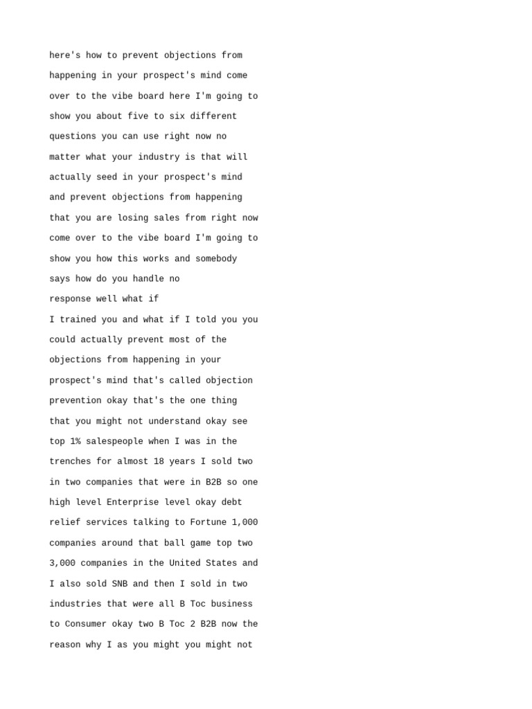 Preventing Sales Objections Effectively Pdf Sales Tone Linguistics