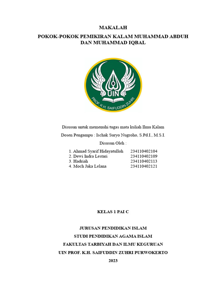 Pemikiran Kalam Abduh dan Iqbal | PDF