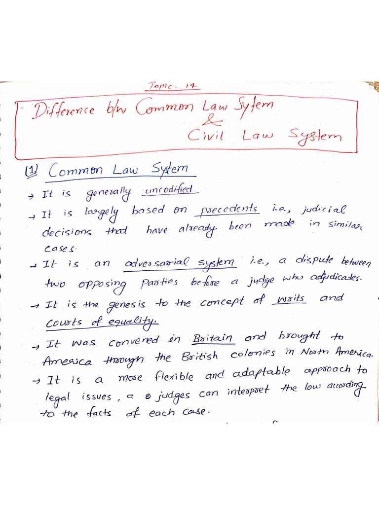 Difference_between_Common_Law_System_and_Civil_Law_System_juris | PDF