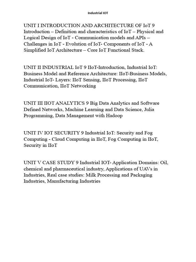 659174578-Industrial-iot-notes | PDF | Internet Of Things | Security
