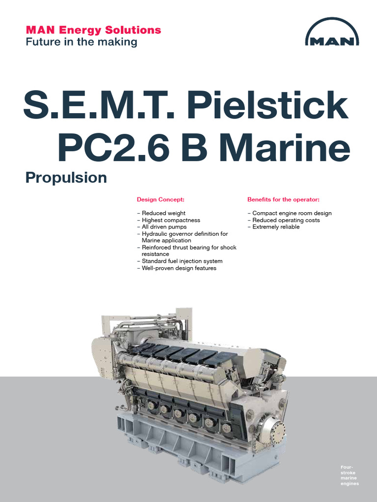 S e M T Pielstick pc2 6 B Marine Eng | PDF | Engines | Propulsion