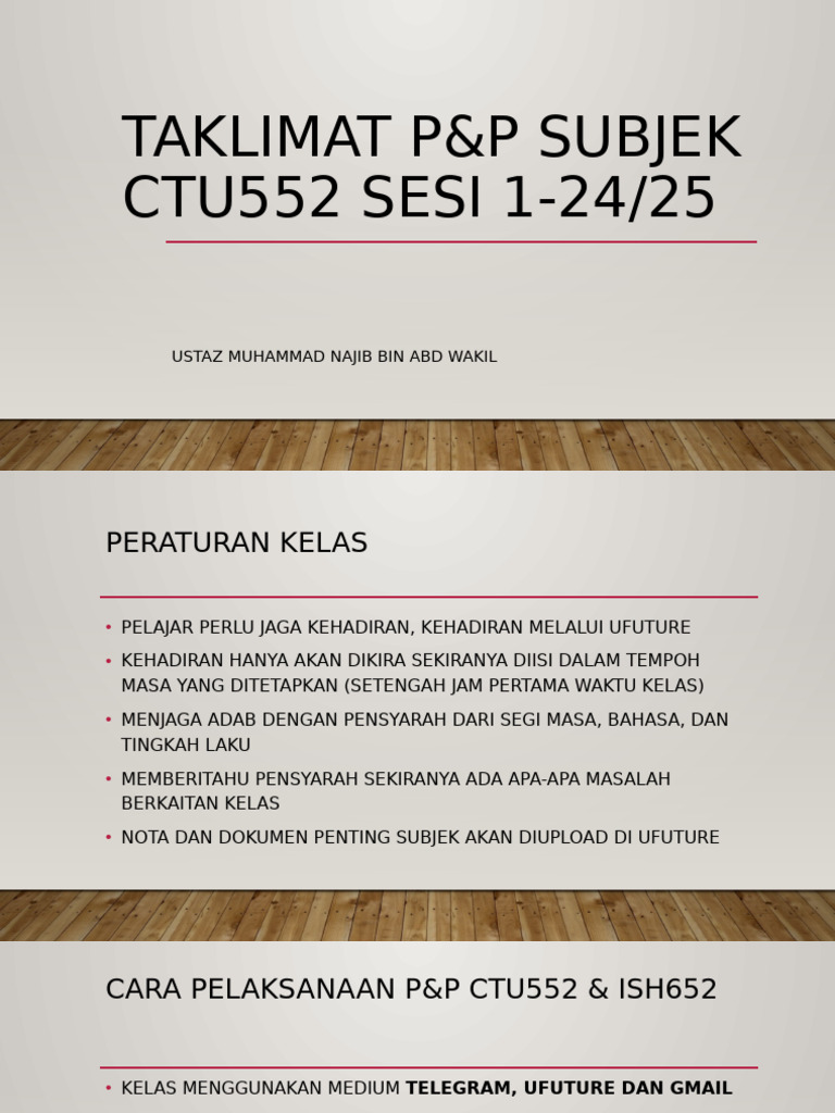 Taklimat Pengenalan Ctu552 1 24-25 | PDF
