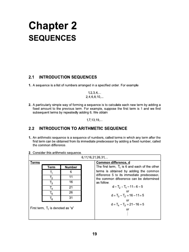 Mat402 Chapter 1 Sequence | PDF