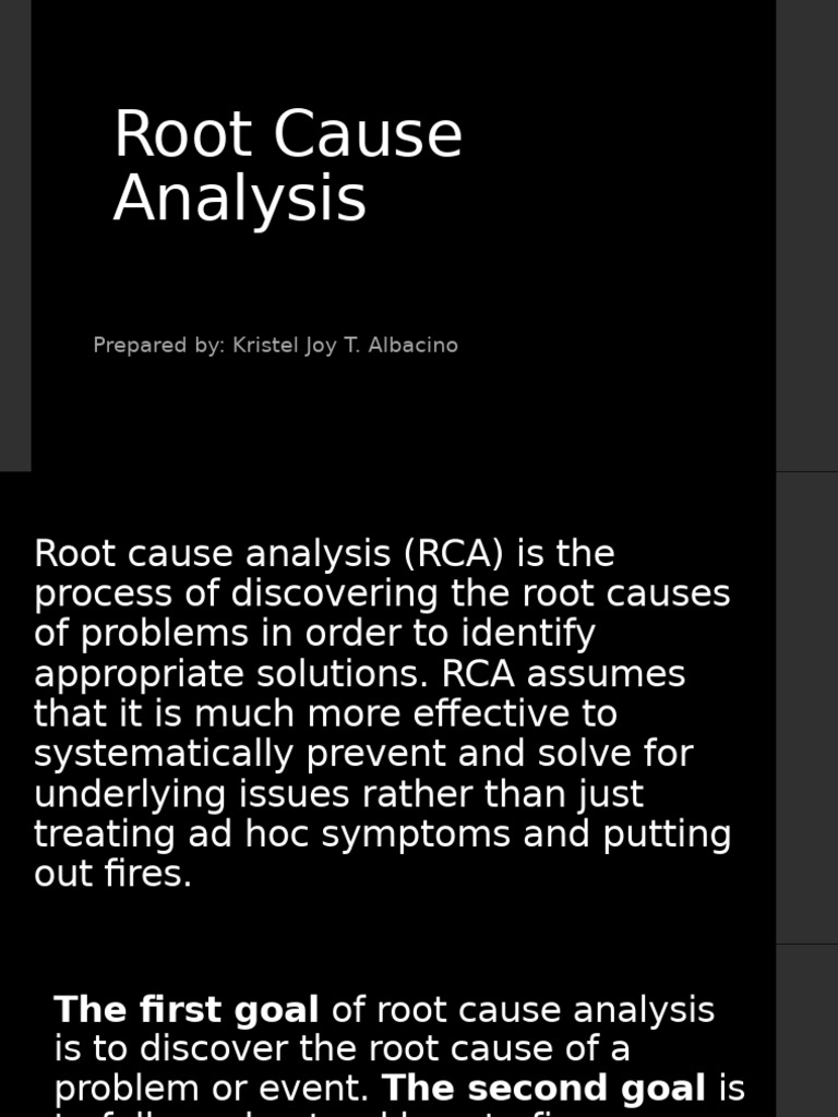 Root Cause Analysis | PDF | Business | Cognition