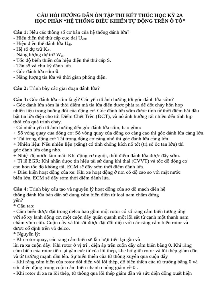 ôn tập HTTD | PDF