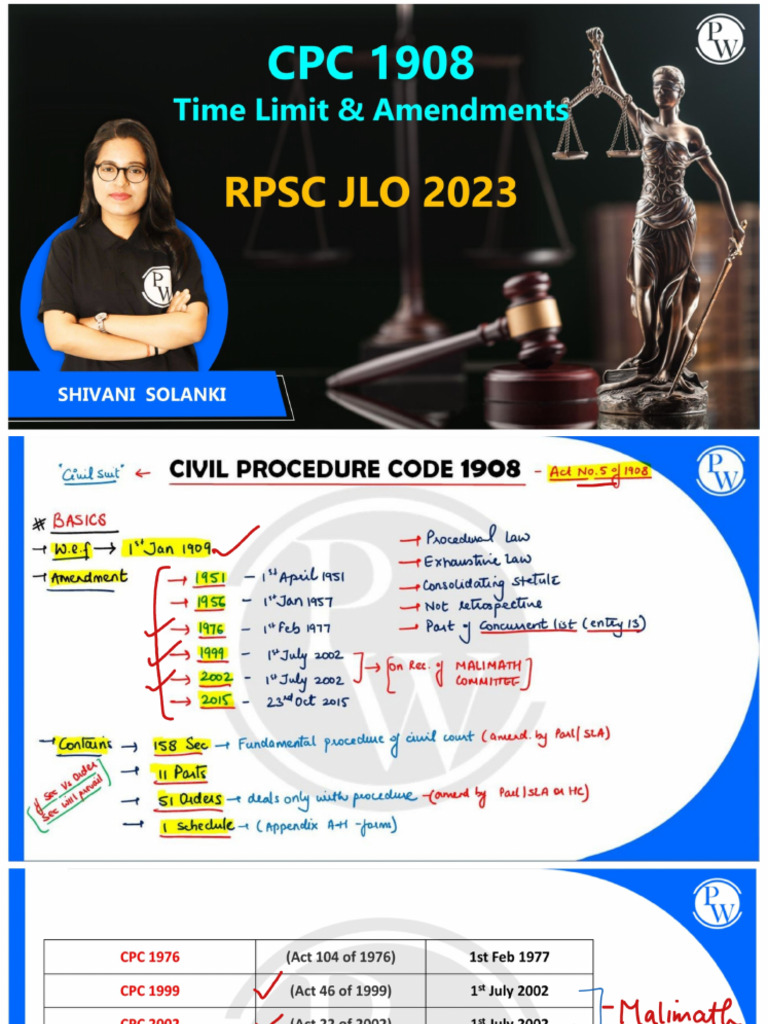 CPC time limits By shivani mam | PDF