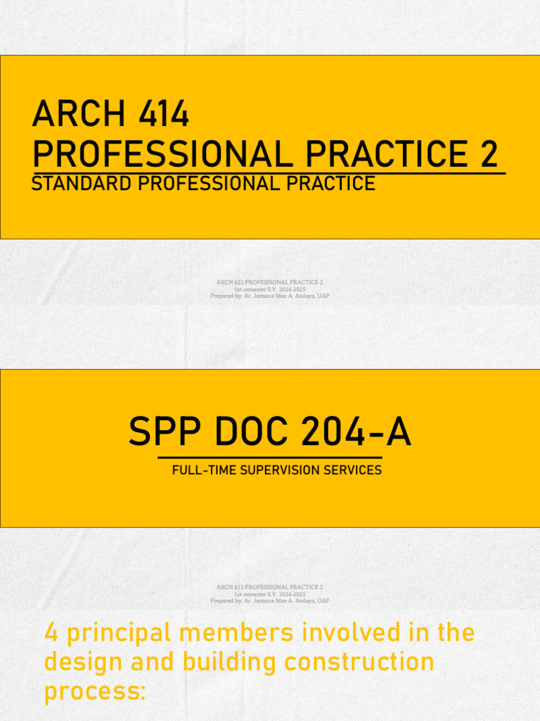 Arch 414 Module SPP Doc 204 210 | PDF | Architect | Project Management