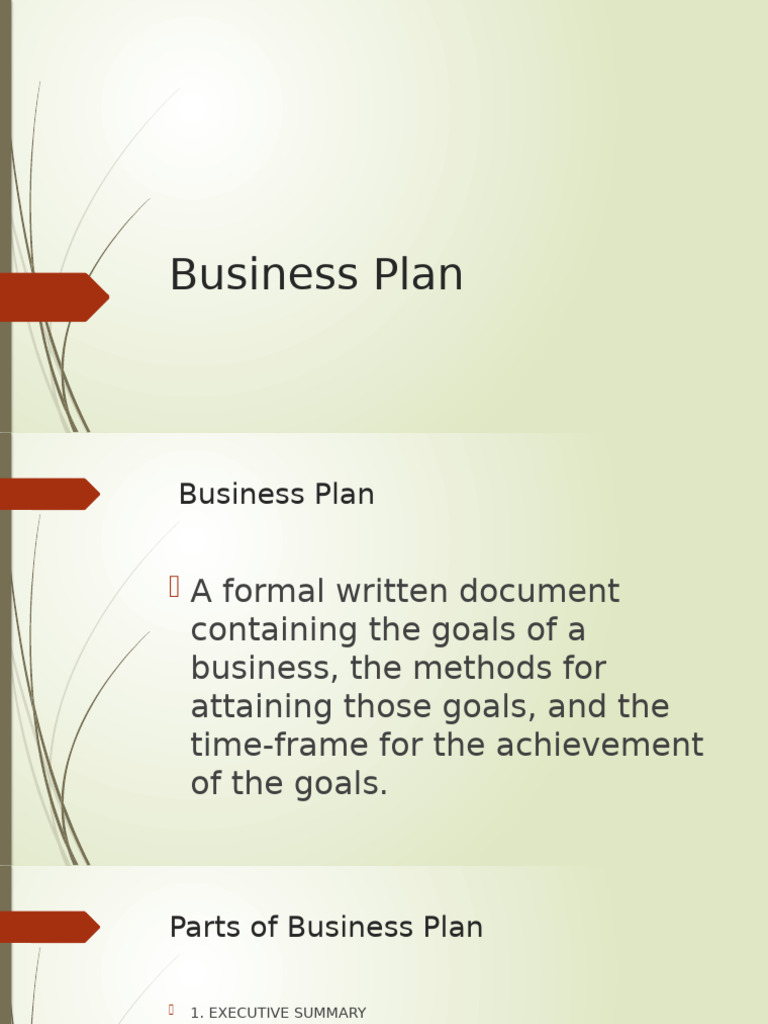Business Plan Pdf Marketing Goal