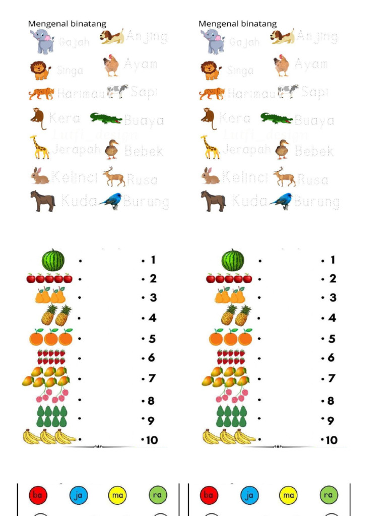 LK Tema Binatang | PDF