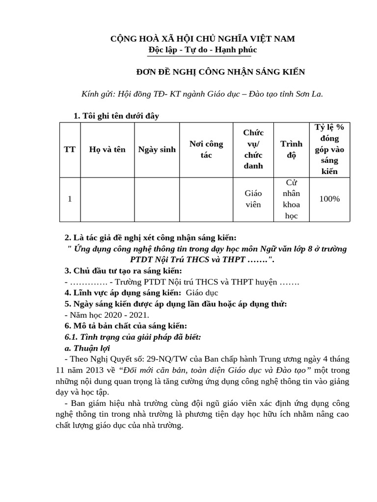 SKKN Ngữ Văn 8 (Đạt Giải Cấp Tỉnh) | PDF