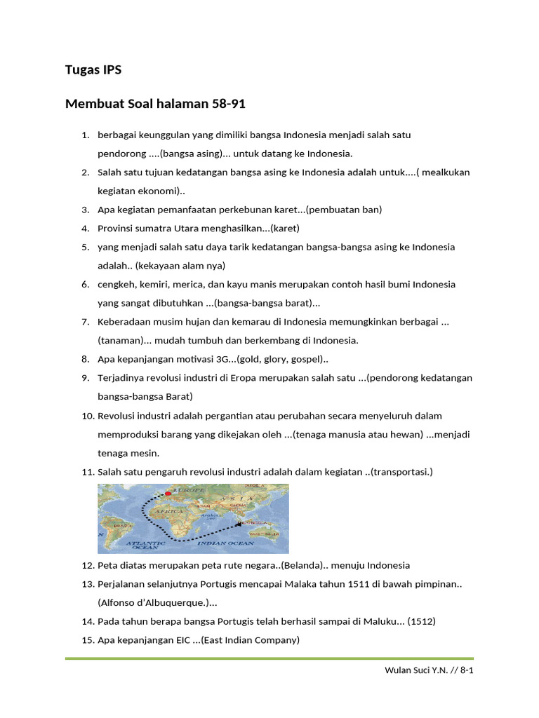 Latihan Soal IPS Kelas 8 | PDF
