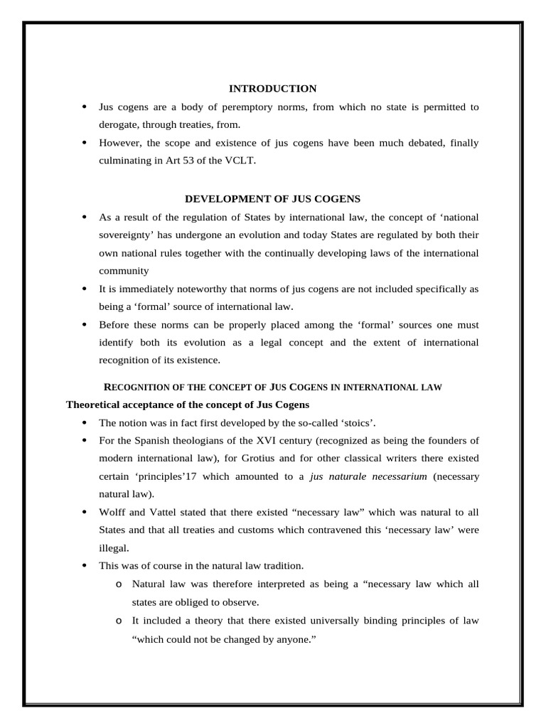 Jus Cogens | PDF | International Law | Treaty