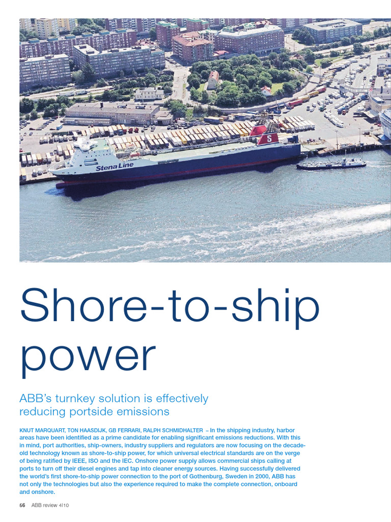 Shore-To-Ship - Article From ABB Review | PDF | Ships | Fuel Oil