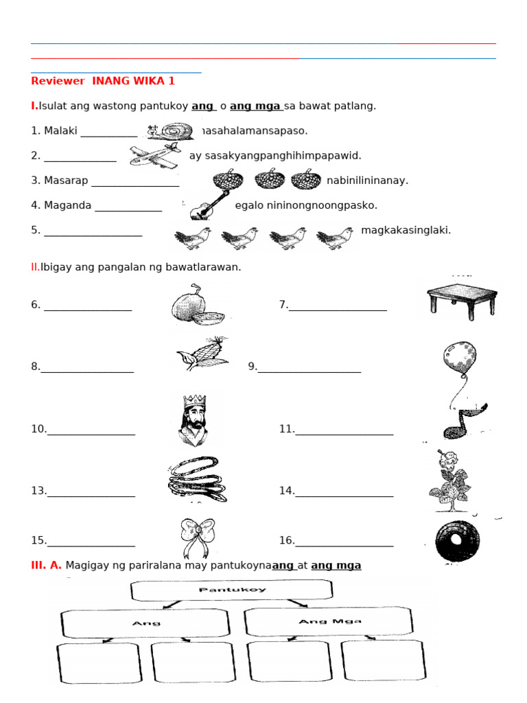 2018 Reviewer INANG WIKA 1 | PDF