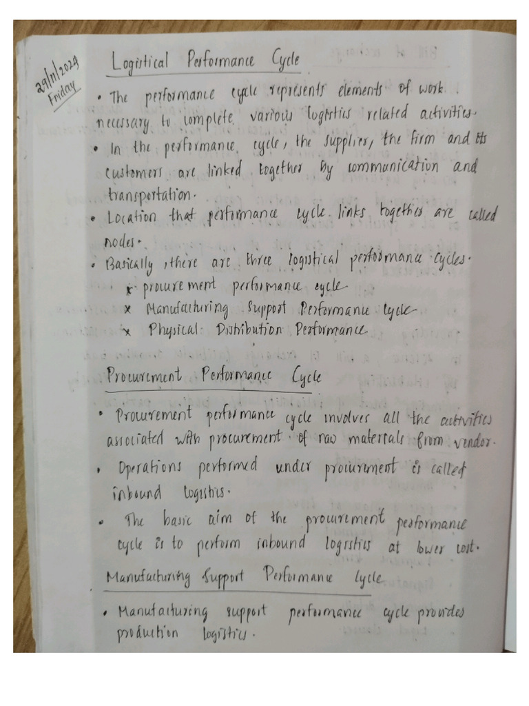 Logistics Performance Cycle | PDF