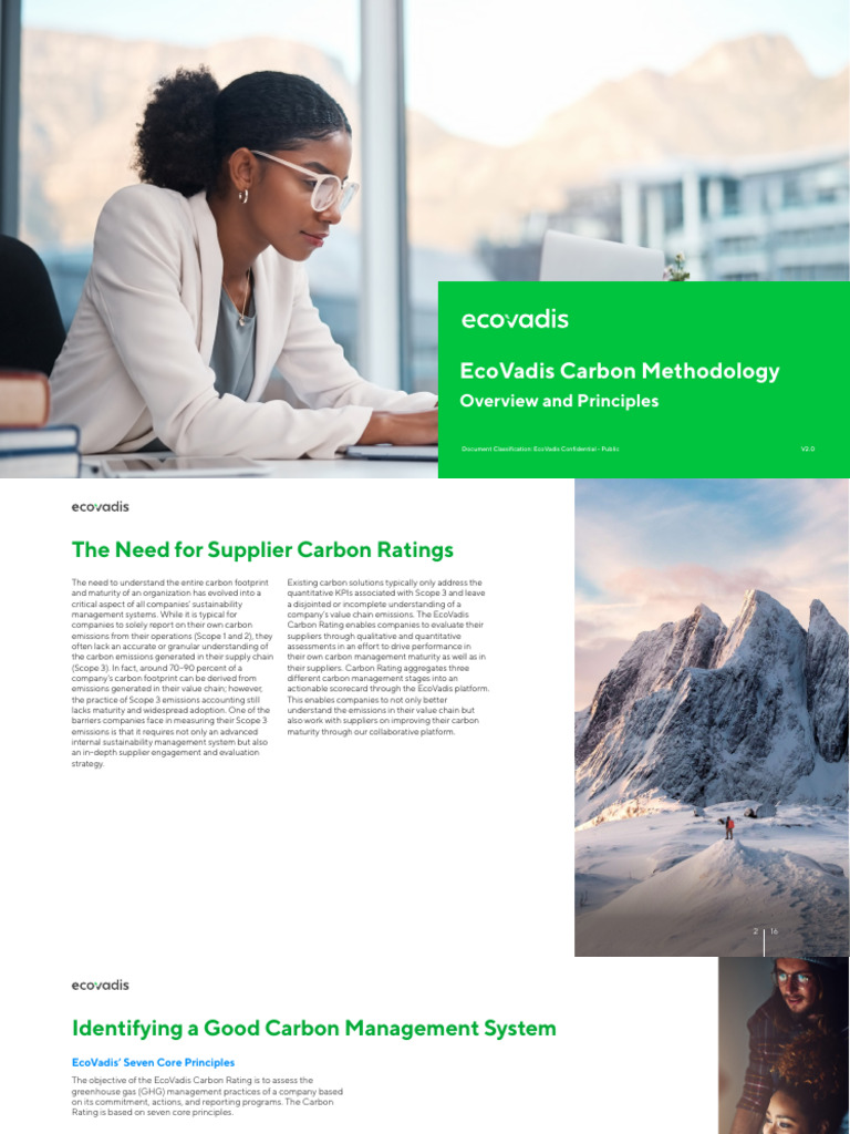 EcoVadis Carbon Methodology Overview and Principles | PDF | Carbon Footprint | Business