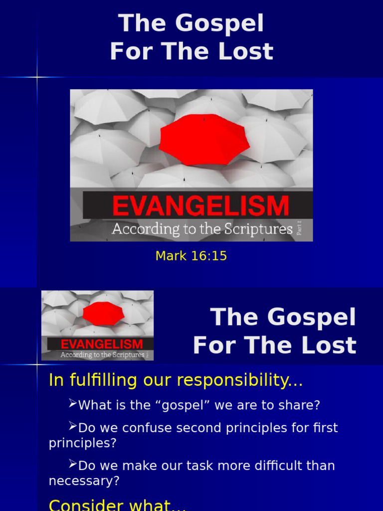 The Gospel For The Lost | PDF