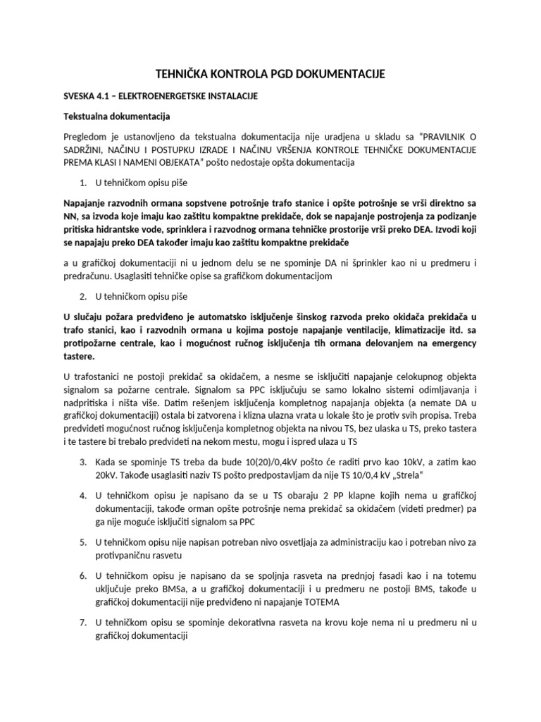 Tehnicka Kontrola PGD Dokumentacije | PDF