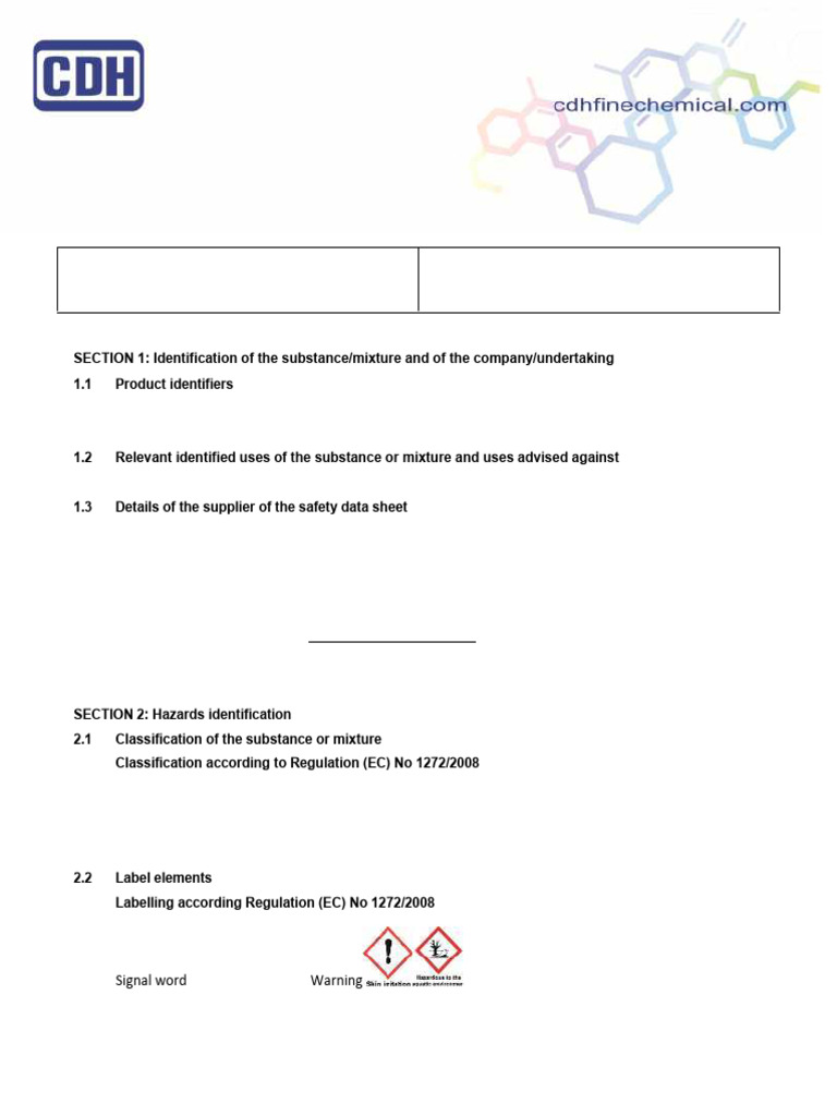 carb_msds | PDF | Occupational Safety And Health | Safety