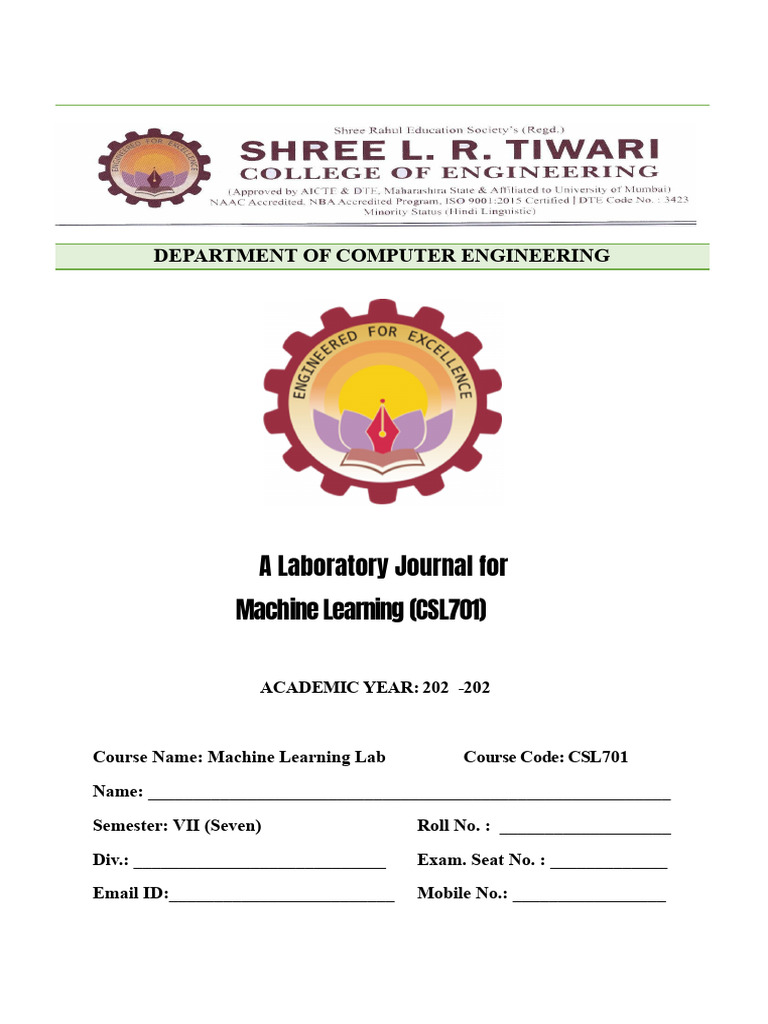 ML Front Pages | PDF | Machine Learning | Engineering