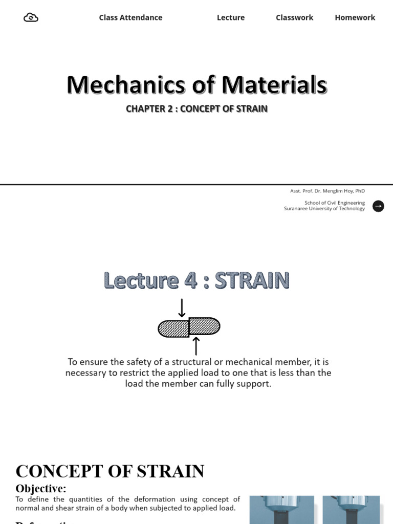 Understanding Strain in Mechanics | PDF | Stress (Mechanics) | Strength ...