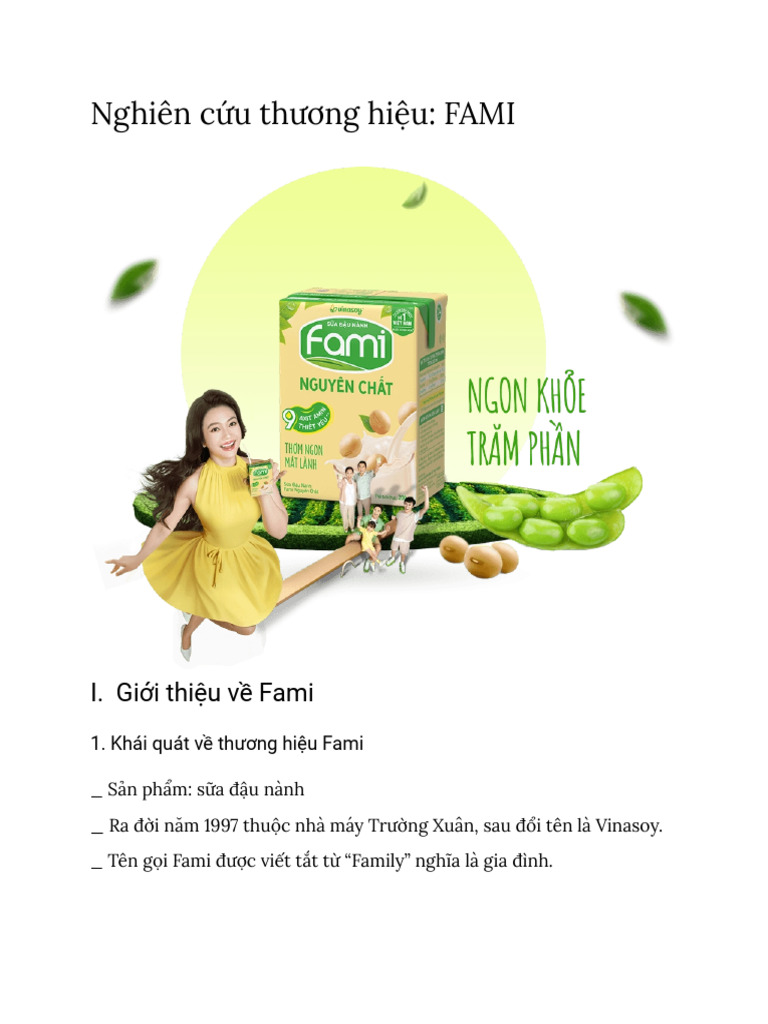 TVC Sữa đậu nành Fami - Outline | PDF