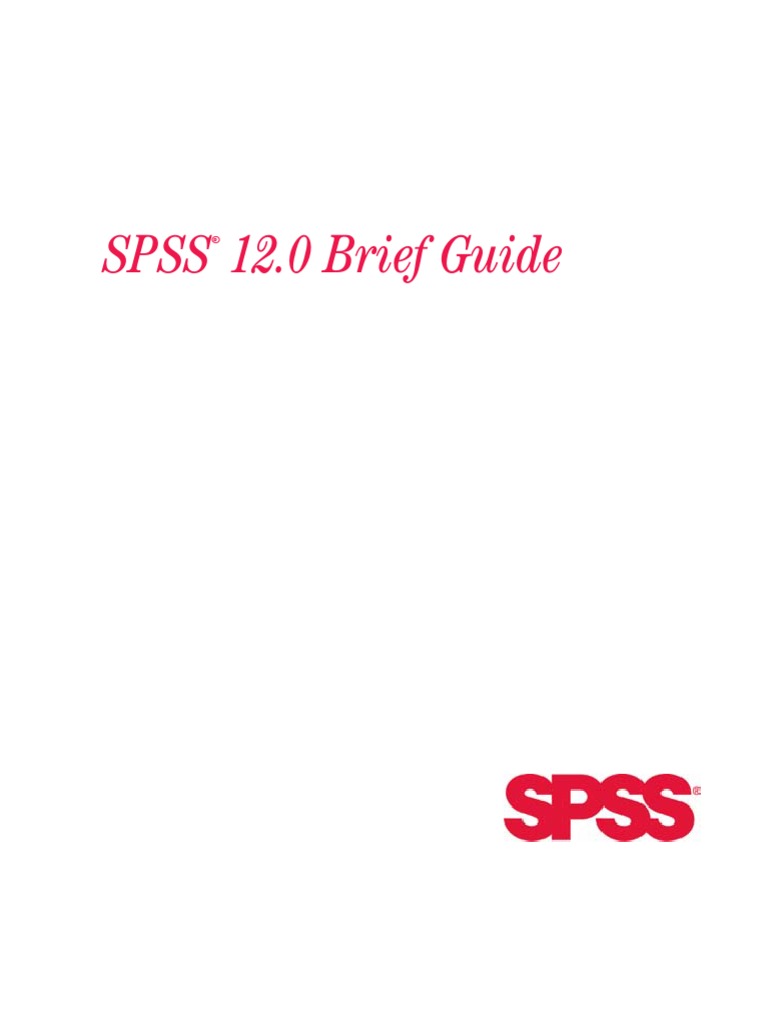 SPSS Brief Guide12.0 | PDF | Spss | Microsoft Excel