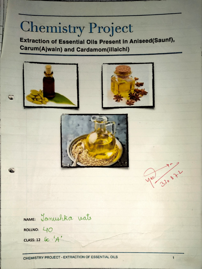 Extraction of Essential Oils Project | PDF