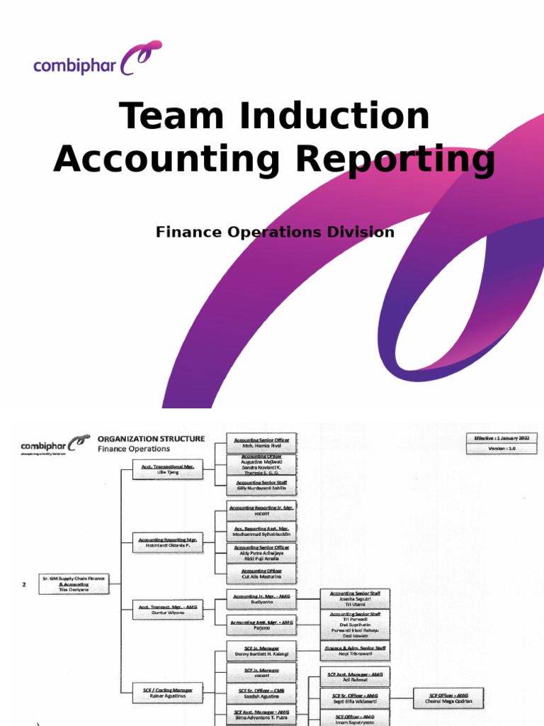Team Induction - Accounting Reporting | PDF | Expense | Financial Statement