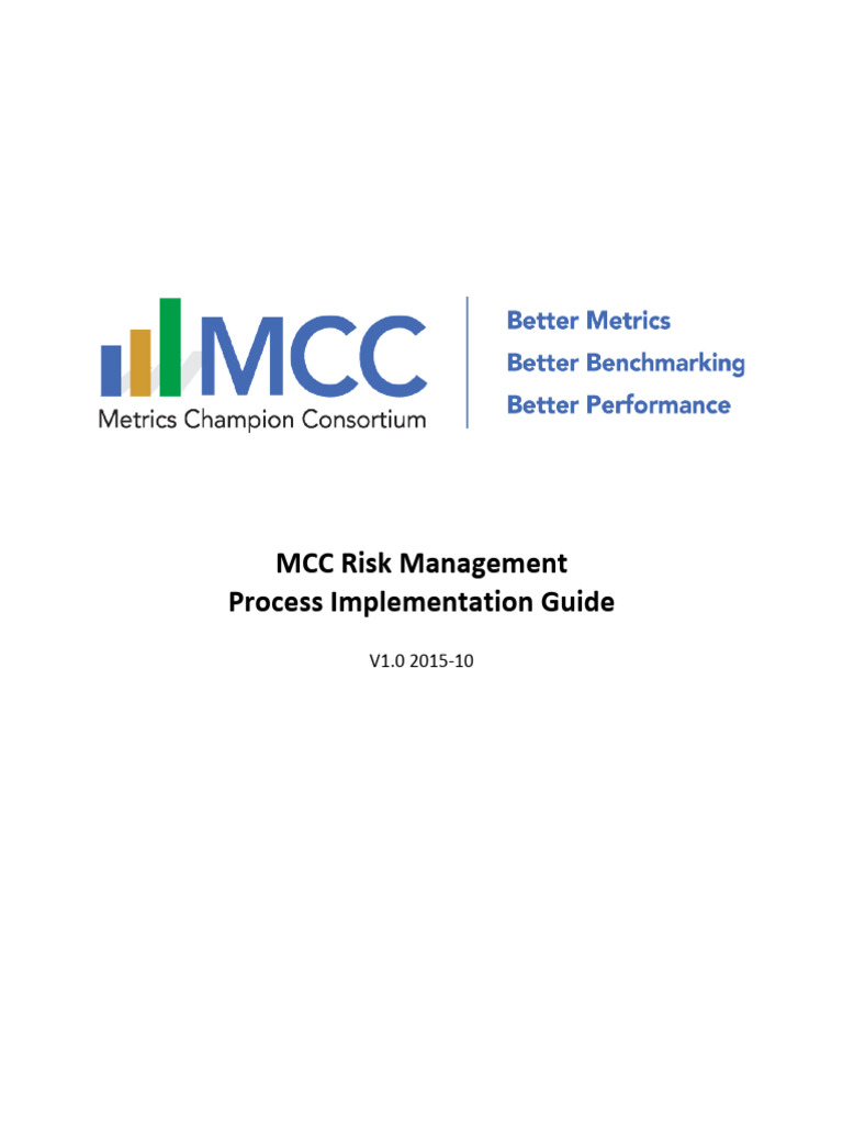 MCC Risk Management Process IG 1OCT2015 | PDF | Risk | Performance ...