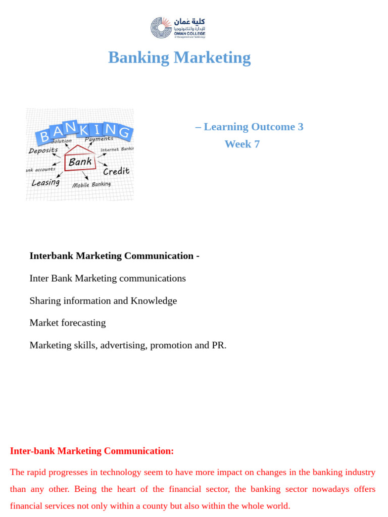 Interbank Marketing | PDF | Banks | Marketing