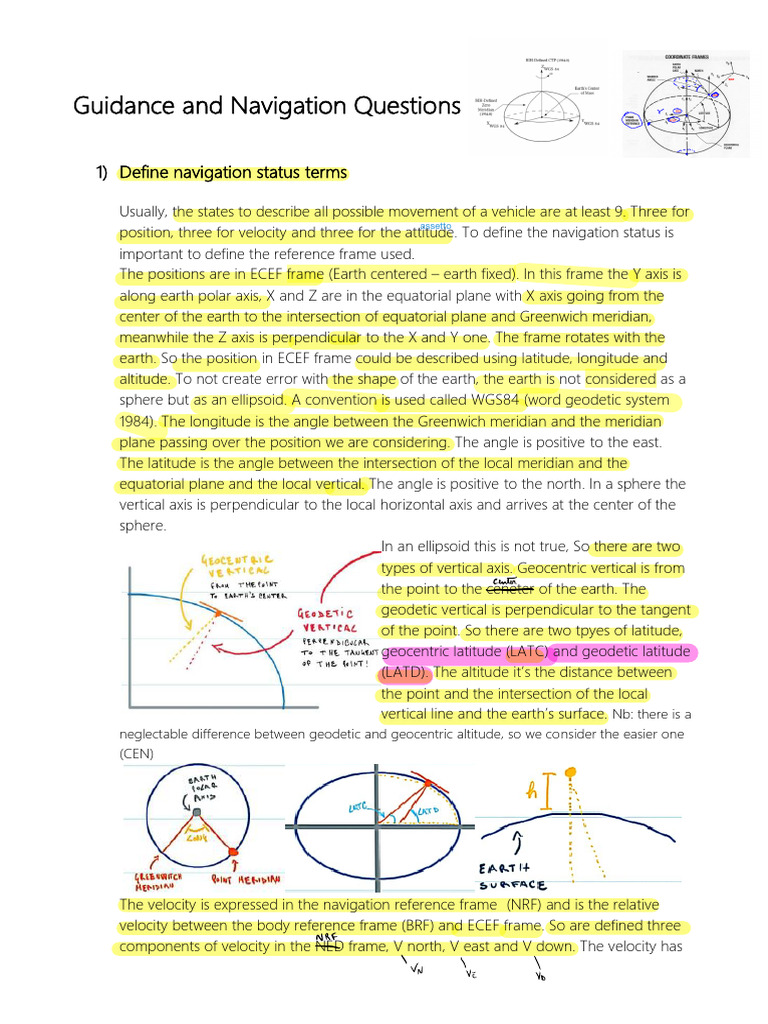 G&N answers | PDF | Latitude | Rotation